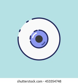 Vector Eye Minimalistic Icon Blue Eye Stock Vector (Royalty Free ...