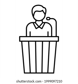 Vector Eyewitness Outline Icon Design Stock Vector (Royalty Free ...