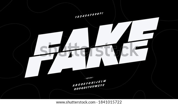 Vector Fake Font Bold Style White Stock Vector (Royalty Free) 1841015722