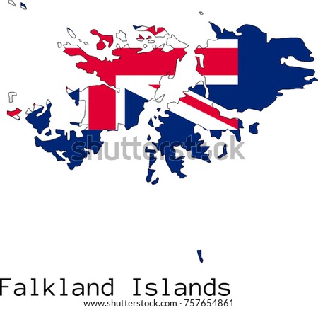 Vector Falkland Islands Map Silhouette Painted Stock Vector (Royalty ...
