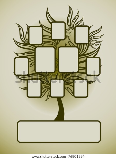 Vector Family Tree Design Frames Autumn Stock Vector (Royalty Free ...