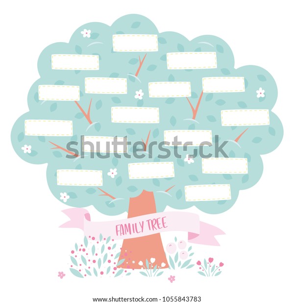 Vector Family Tree Template Illustration Stock Vector (Royalty Free ...