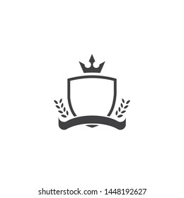 Shield Template Heraldic Logo: vector de stock (libre de regalías ...