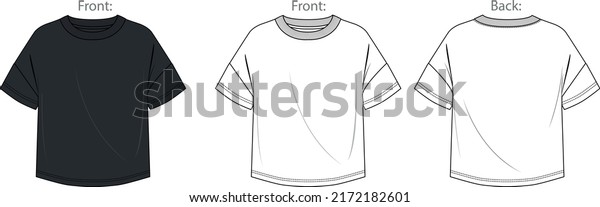 Vector Fashion Cad Tshirt Black Color Stock Vector (Royalty Free ...