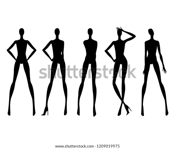 Stock vektor „Vector Fashion Model Silhouettes This Fashion“ (bez ...