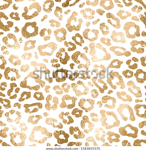 Vector Fashion Seamless Pattern Gold Leopard Stock Vector (Royalty Free ...