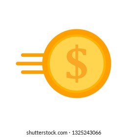 Vector Fast Gold Coin Icon Stock Vector (Royalty Free) 1325243066 ...