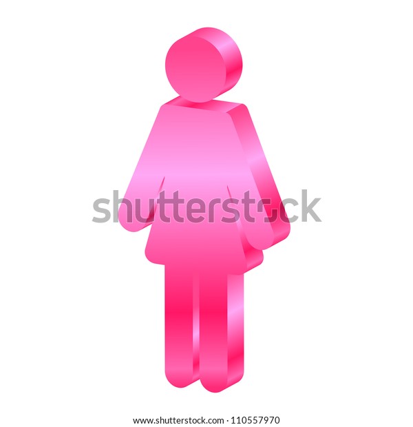 Vector Female 3d Icon Stock Vector (Royalty Free) 110557970 | Shutterstock