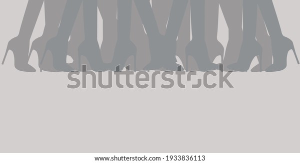 Vector Female Legs Shoes Flat Image Stock Vector (Royalty Free ...