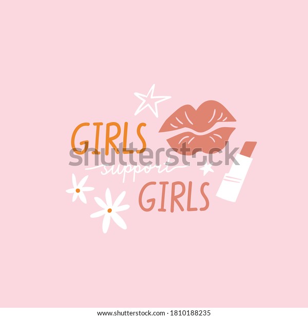 Vector Female Motivational Poster Text Girls Stock Vector (Royalty Free ...