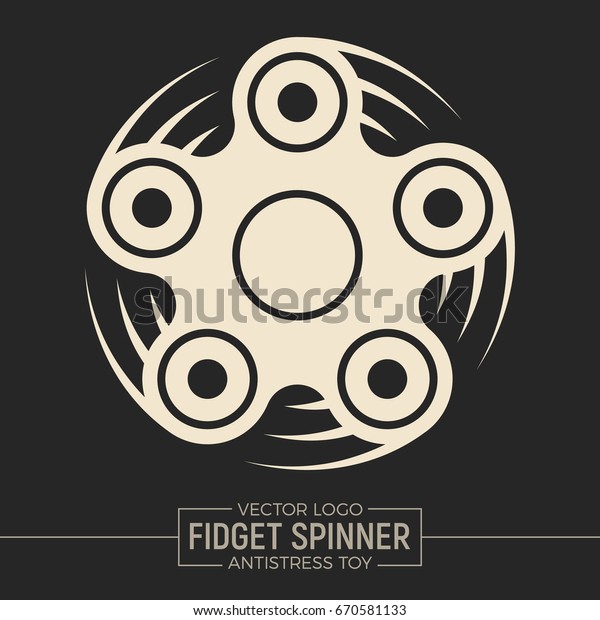 Vector Fidget Spinner Logo Trendy Toy Stock Vector (Royalty Free ...