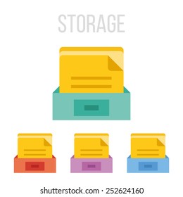 Vector File Storage Icons Stock Vector (Royalty Free) 252624160 ...