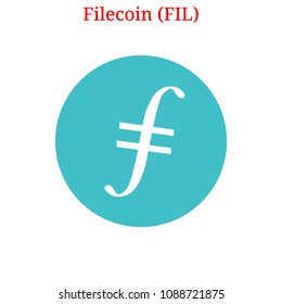 Vector Filecoin Fil Digital Cryptocurrency Logo Stock Vector (Royalty ...