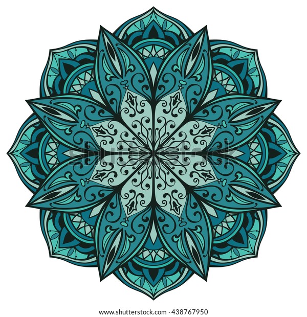 Vector Filigree Mandala Isolated On White Stock Vector (Royalty Free ...