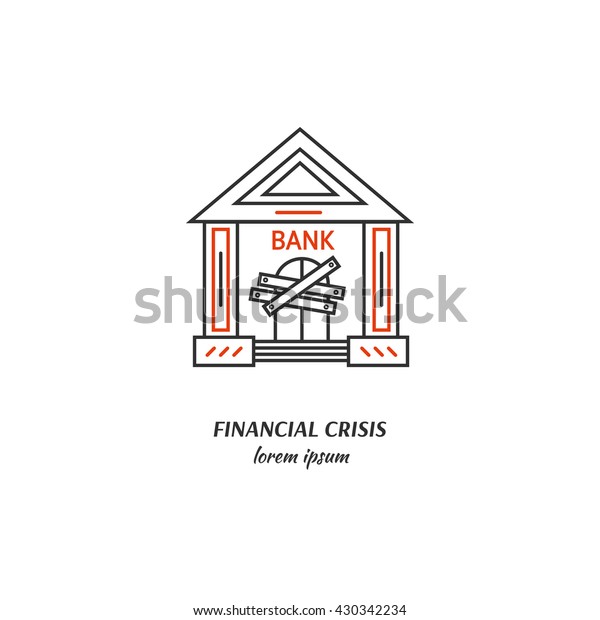 Vector Financial Crisis Symbol Isolated On Stock Vector (Royalty Free ...