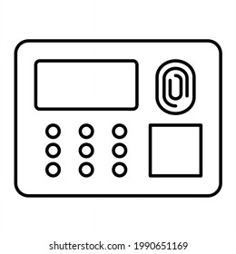 Vector Fingerprint Access Outline Icon Design Stock Vector (Royalty ...