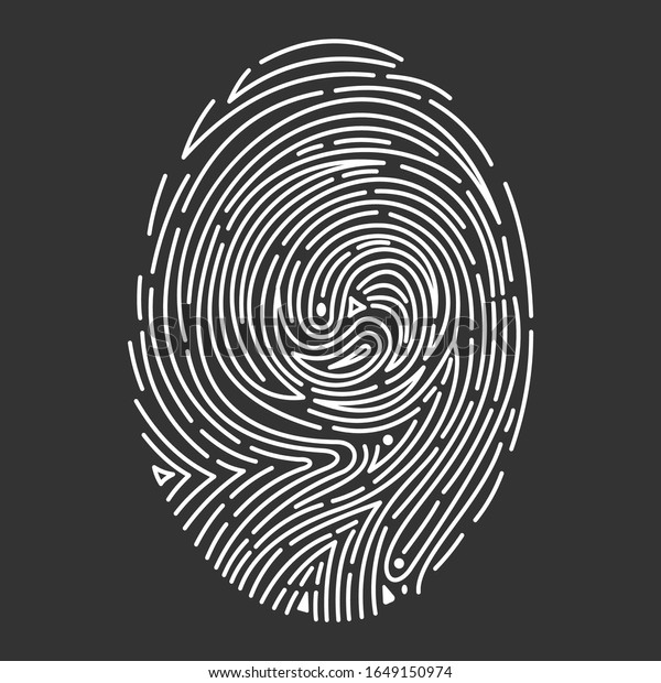 Vector Fingerprint Scan Icons Hand Drawn Stock Vector (Royalty Free ...