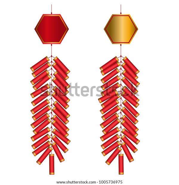 Vector Fire Cracker Fire Work Banner Stock Vector (Royalty Free ...