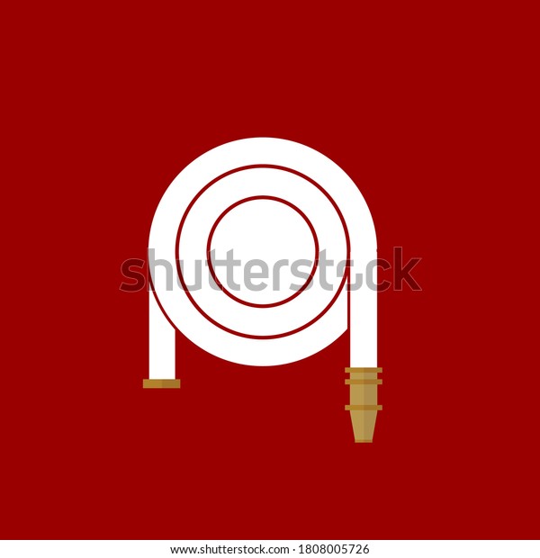 Vector Fire Hose Reel Icon On Stock Vector (Royalty Free) 1808005726 ...