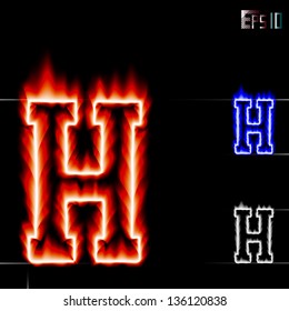 Vector Fire Letter H Stock Vector (Royalty Free) 136120838 | Shutterstock