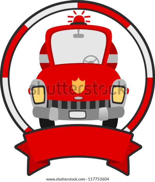 Vector Fire Truck Banner Vehicle Banner Stock Vector (Royalty Free ...