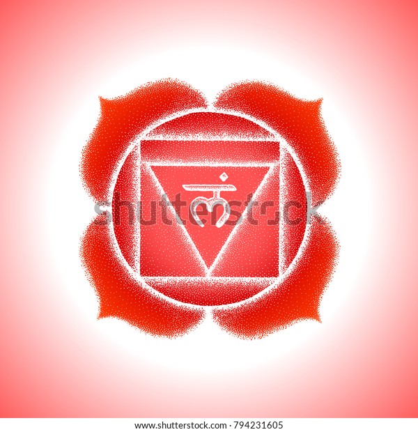Vector First Root Chakra Muladhara Sanskrit Stock Vector (Royalty Free ...