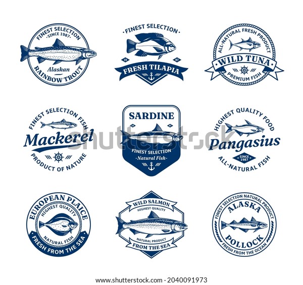 Vector Fish Logo Fish Illustrations Fisheries Stock Vector (Royalty ...