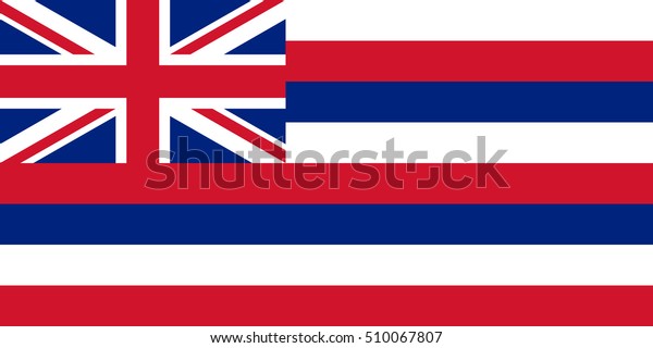 Vector Flag Hawaii State Symbol Hawaii Stock Vector (Royalty Free ...