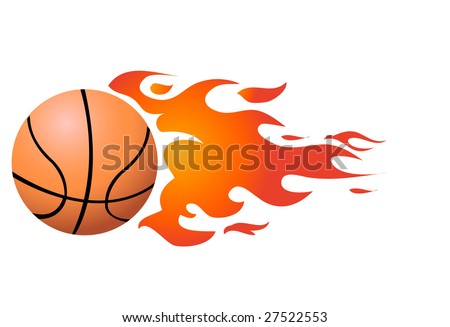 Vector Flaming Basketball Stock Vector (Royalty Free) 27522553 ...
