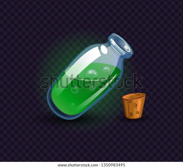 Vector Flask Bottle Vessel Game Icon 스톡 벡터(로열티 프리) 1350983495 ...