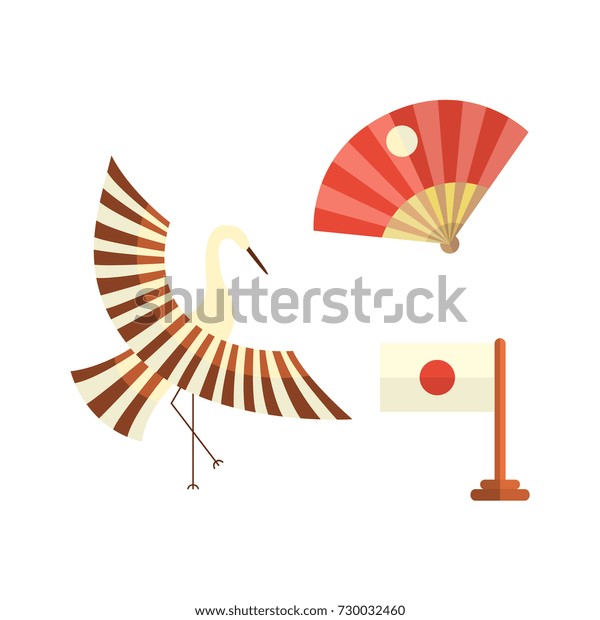 Vector Flat Cartoon Japanese Symbols Concept: เวกเตอร์สต็อก (ปลอดค่า ...