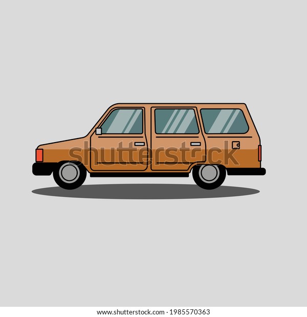 Vector Flat Design Toyota Kijang 3rd Stock Vector (Royalty Free ...