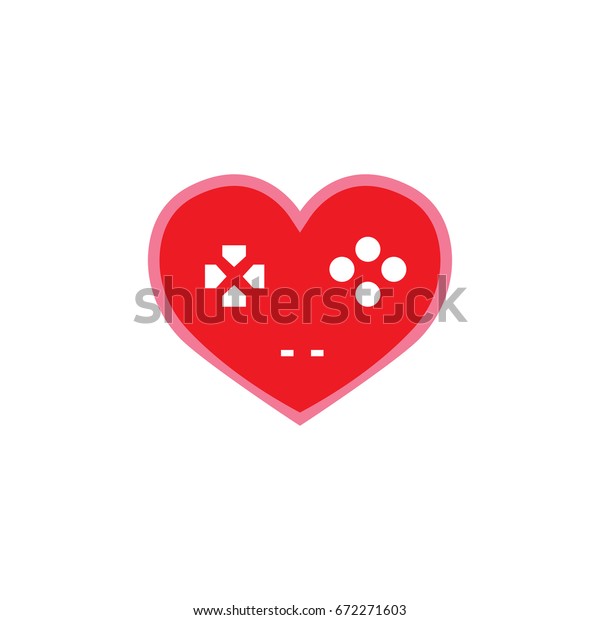 Vector Flat Gamer Logo Signature Love Stock Vector (Royalty Free ...
