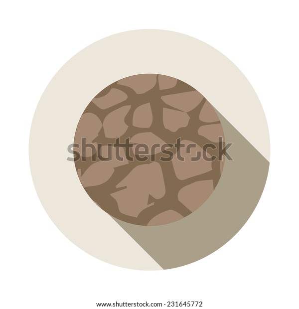 Vector Flat Icon Soil Erosion Stock Vector (Royalty Free) 231645772 ...