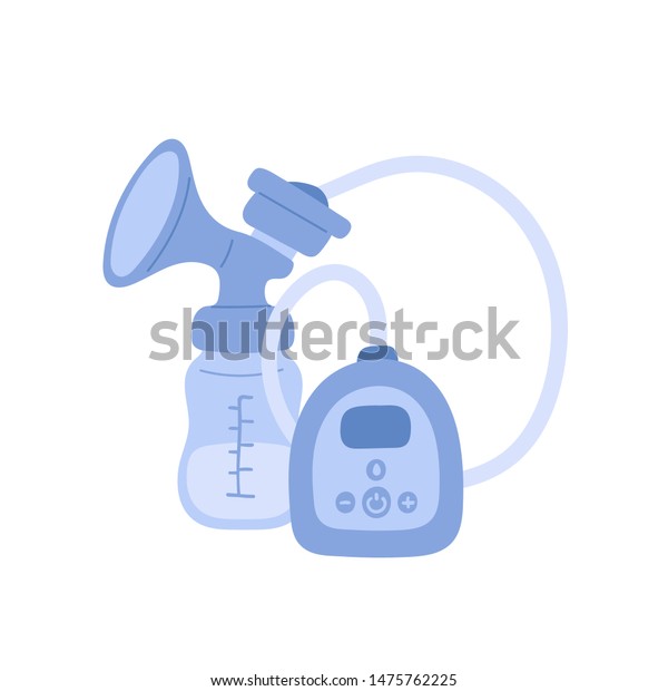 Vector Flat Illustration Breast Pump Increase Stock Vector (Royalty ...