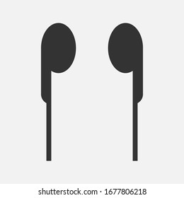 Vector Flat Illustration Isolated Earphones Earbud Stock Vector ...