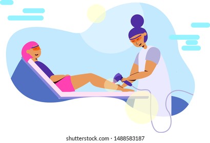 Vector Flat Illustration Laser Epilation Photoepilation Stock Vector ...