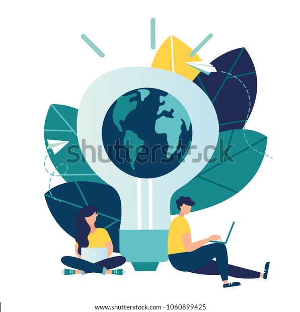 Vector Flat Illustration Little People Prepare Stock Vector (Royalty ...