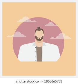 Vector Flat Illustration Man Stock Vector (Royalty Free) 1868665753 ...