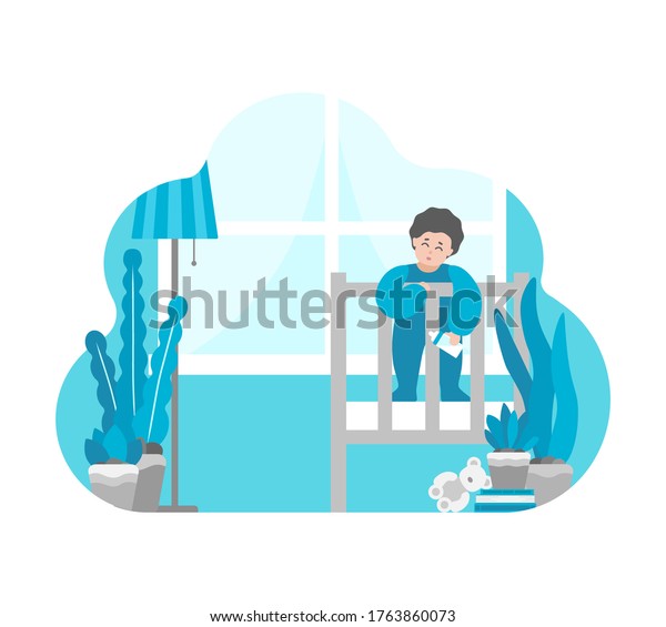 Vector Flat Illustration Simplified Cartoon Character Stock Vector ...