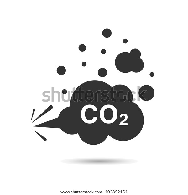 Vector Flat Image Carbon Dioxide Co Stock Vector (Royalty Free) 402852154