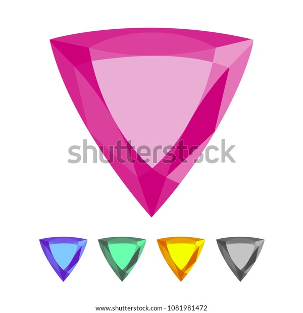 Vector Flawless Trillion Diamond Cut Triangle Stock Vector (Royalty ...