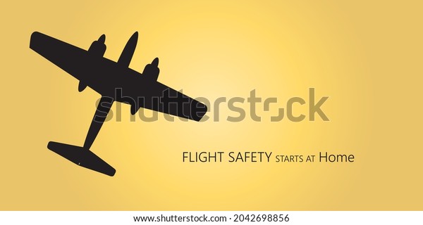 Vector Flight Safety Starts Home Poster Stock Vector (Royalty Free ...
