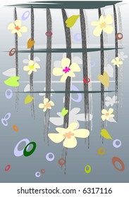 Vector Floral Background Editable Illustration Stock Vector (Royalty ...