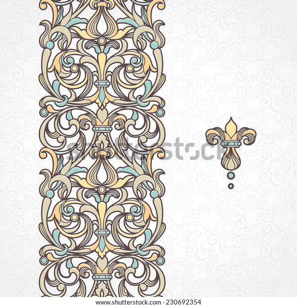 Vector Floral Border Victorian Style Ornate: vector de stock (libre de ...