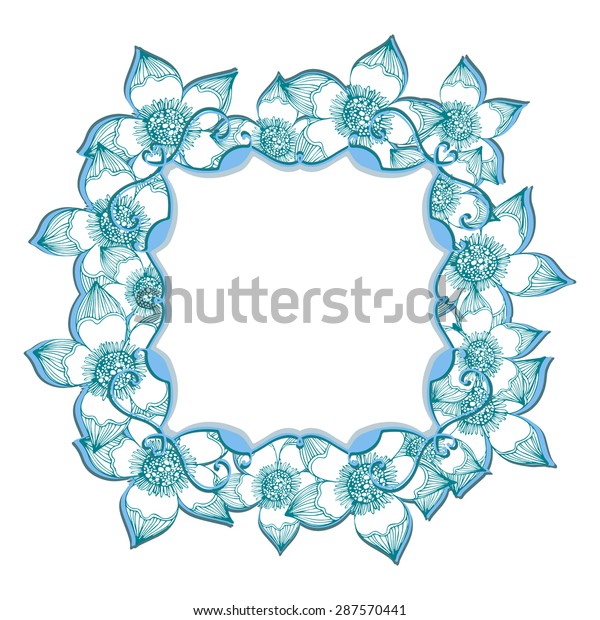 Vector Floral Frame Perfect Invitations Announcements Stock Vector ...