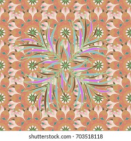 Vector Floral Illustration Nice Textile Elegance Stock Vector (Royalty ...