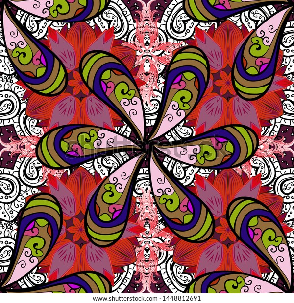 Vector Floral Illustration Nice Textile Elegance Stock Vector (Royalty ...