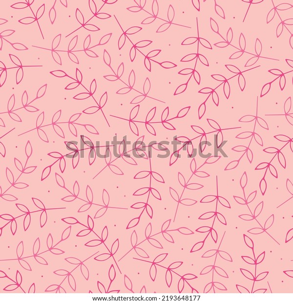 Vector Floral Pattern Pink Doodle Pattern Stock Vector (Royalty Free ...