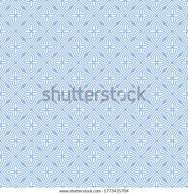 Vector Floral Seamless Pattern Abstract Blue Stock Vector (Royalty Free ...